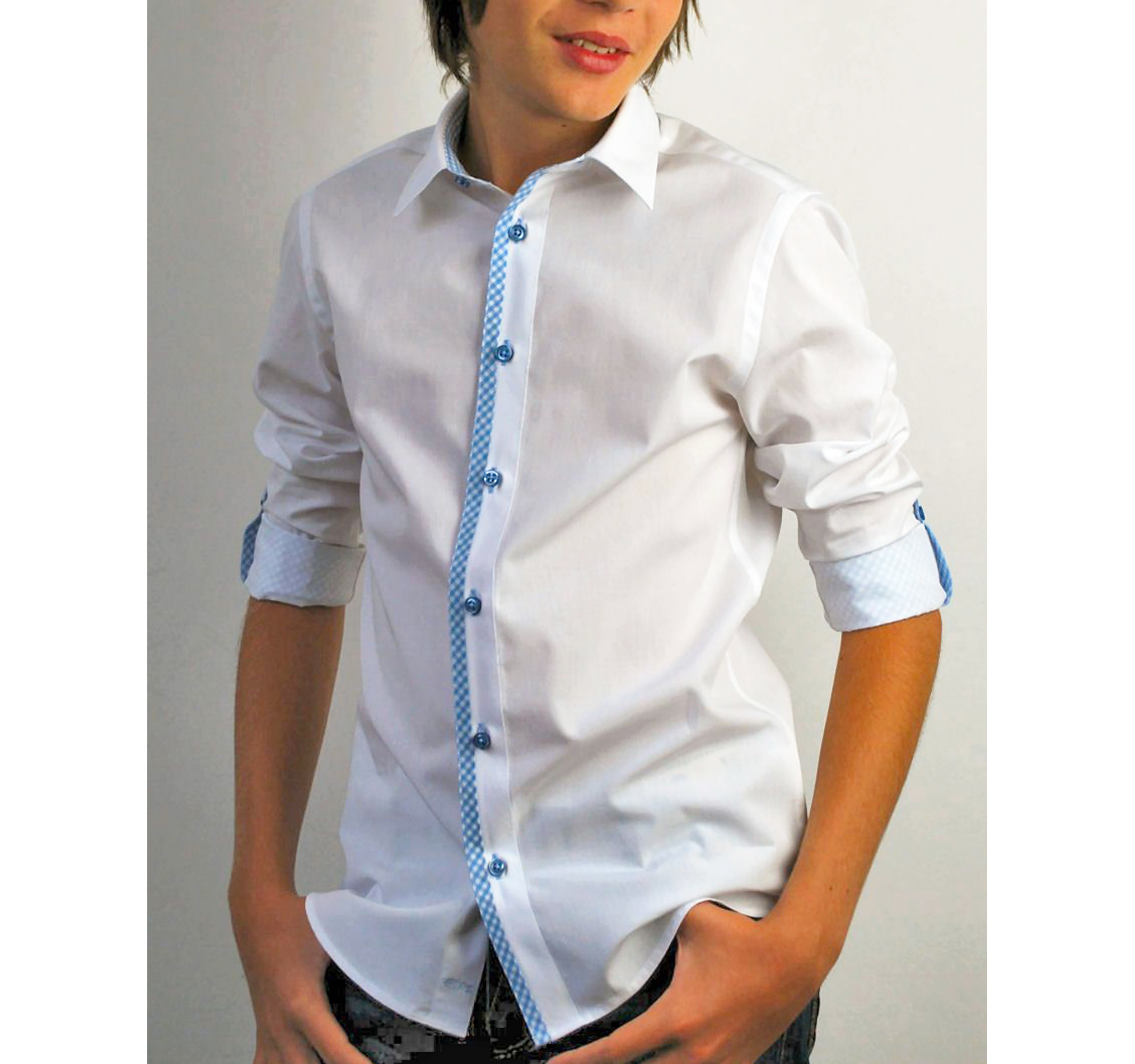 Camasa Trouble Boy (7-14 ani) Alb :: Camasi :: Baieti